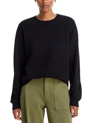 VELVET BY GRAHAM & SPENCER Yoko Crewneck Cotton Sweatshirt