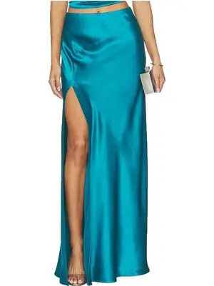 NONCHALANT LABEL Nonchalant Label Lacy Skirt In Teal.