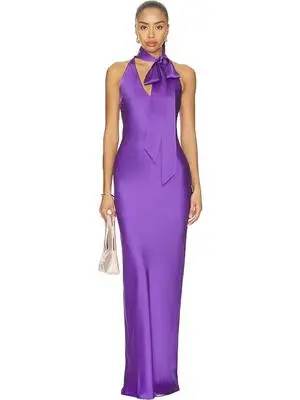 AMANDA UPRICHARD Amanda Uprichard Nikolina Gown In Purple.