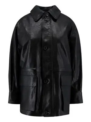 ARMA Maeve Leather Jacket With Front Button Fastening