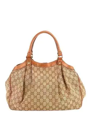 GUCCI Sukey Gg Canvas With Leather Medium Tote Bag