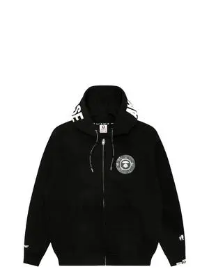AAPE BY *A BATHING APE Moonface Logo Zip-up Hoodie Black