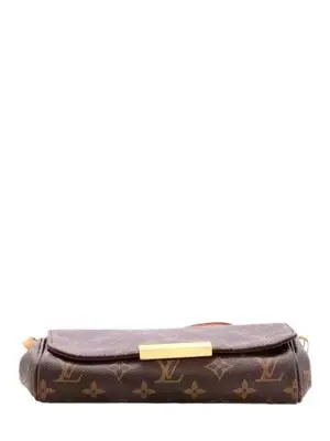 LOUIS VUITTON Favorite Handbag Monogram Canvas Pm Clutch Bag - Ebony