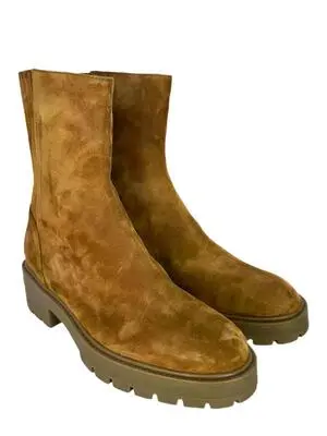 AQUAZZURA Ribbed-panel Lug-sole Ankle Boots