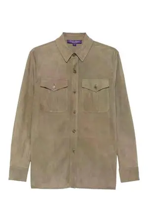 RALPH LAUREN Suede Button-front Shirt