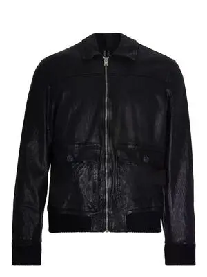 DFOUR Leather Zip-up Jacket