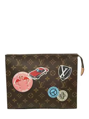 LOUIS VUITTON 2016 Monogram World Tour Toiletry Pouch 26 Clutch Bag