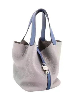 Hermès Bicolor Picotin Lock Bag Clemence With Swift Mm Bucket Bag - Blue