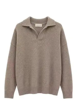ROBERTO COLLINA Open-collar Dropped-shoulder Sweater