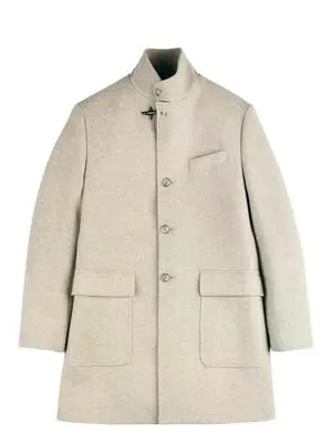 FAY Herringbone-pattern Single-breasted Coat