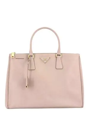 PRADA Double Zip Lux Saffiano Leather Large Tote Bag