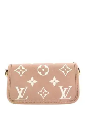 LOUIS VUITTON Diane Nm Handbag Bicolor Monogram Empreinte Giant Nano Shoulder Bag Neutrals