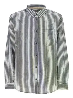 ANERKJENDT Stripe-pattern Patch-pocket Shirt