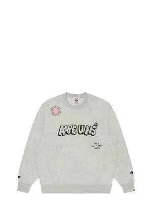 AAPE BY *A BATHING APE Moonface Graphic-print Sweatshirt Grey