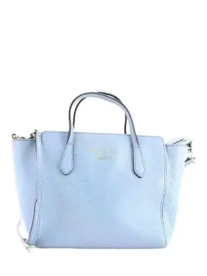 Gucci Swing Tote Leather Mini Crossbody Bag Blue