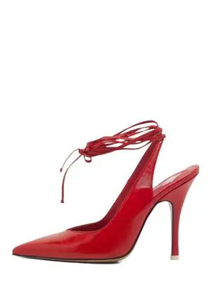 ATTICO Venus Ankle-tie Leather Pumps