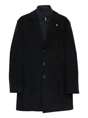 MANUEL RITZ Removable-bib Notched-lapel Coat