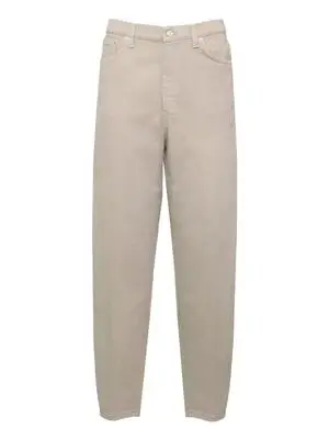 DONDUP Logo-plaque Tapered Trousers