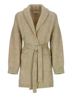 KANGRA Belted Shawl-collar Coat