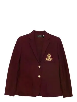 RALPH LAUREN Logo-patch Button-up Blazer