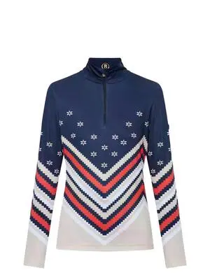 BOGNER Fabia Chevron-print Long-sleeve Top