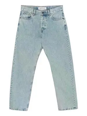 AMARANTO Faded-effect Straight-leg Jeans