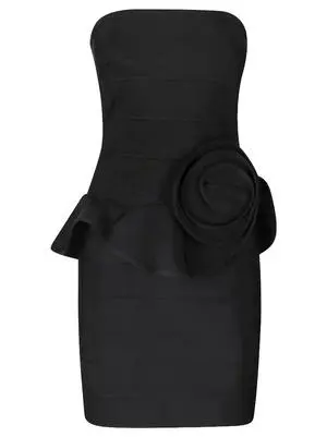 ROTATE BY BIRGER CHRISTENSEN Rose Tube Mini Dress Black