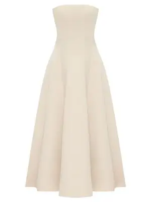 BALYKINA Corset Midi Dress With Pockets