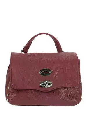 ZANELLATO Postina Stud-embellished Leather Shoulder Bag Red