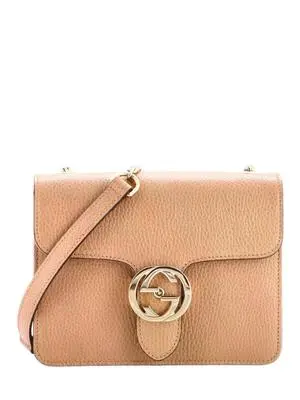 GUCCI Interlocking Leather Small Shoulder Bag