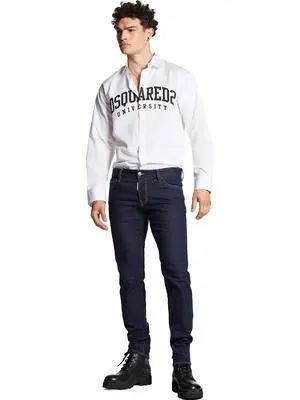 Dsquared2 Dark Rinse Wash Slim Jeans Blue