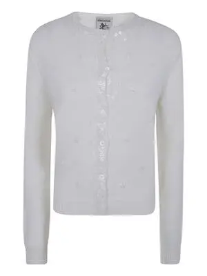 SEMICOUTURE Gipsy Sequin-embellished Bead-detail Cardigan
