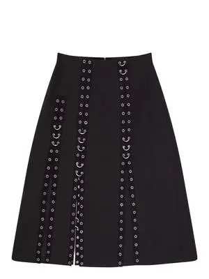 Simone Rocha Grommet Ring Sculpt Ripple Skirt - Black