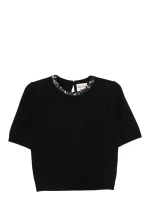 SEMICOUTURE Embroidered And Sequined T-shirt