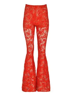 FRANCESCA MIRANDA Velvet Lace Flare Pants