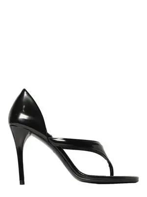 ALAÏA Calfskin Leather Thong Mule Sandals With High Stiletto Heel