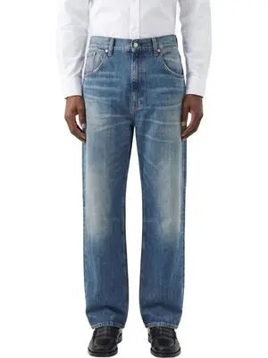 SUNFLOWER Mid-rise Straight Jeans In Cotton Denim With Five Pockets