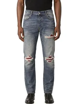 AMIRI Slim Fit Distressed Denim Jeans With Worn Effect And Five-pocket Design