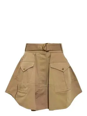 ZIMMERMANN Clash Drill Utility Mini Skirt