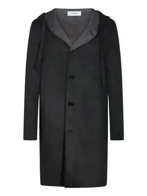 LARDINI Hooded Wool Coat
