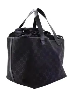 GUCCI Edge Gg Rubber Effect Leather Large Tote Bag
