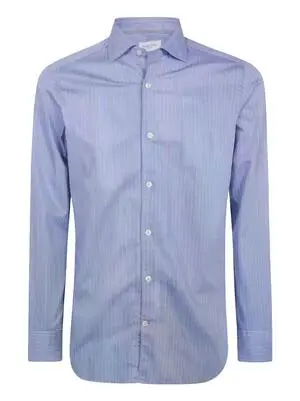 TINTORIA MATTEI 954 Vertical-stripe Long-sleeve Shirt