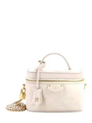 LOUIS VUITTON Vanity Handbag Monogram Embossed Lambskin Pm Satchel