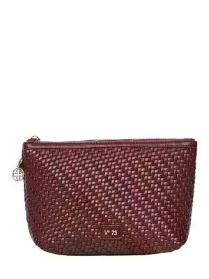 V°73 Zelda Woven-effect Clutch Bag - Red