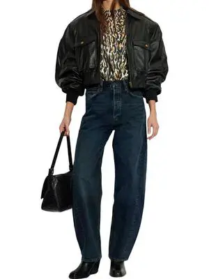 WILLY CHAVARRIA Button-flap Leather Jacket