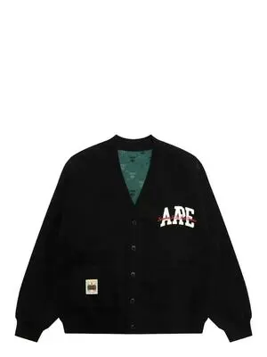 AAPE BY *A BATHING APE Reversible Interlock Cardigan Brown