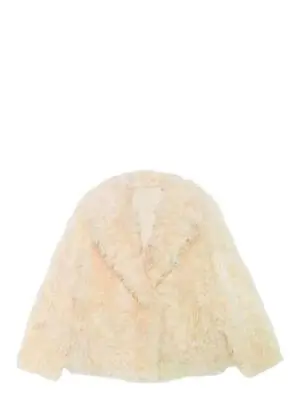 BLANCHA Shearling Notch-lapel Jacket Neutrals