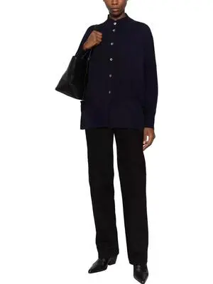 Laboratorio Capri High-neck Button-up Cardigan Blue