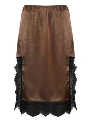MUNTHE Chloa Lace-trim Midi Skirt