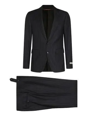 CANALI Pinstriped Virgin Wool Single-breasted Suit